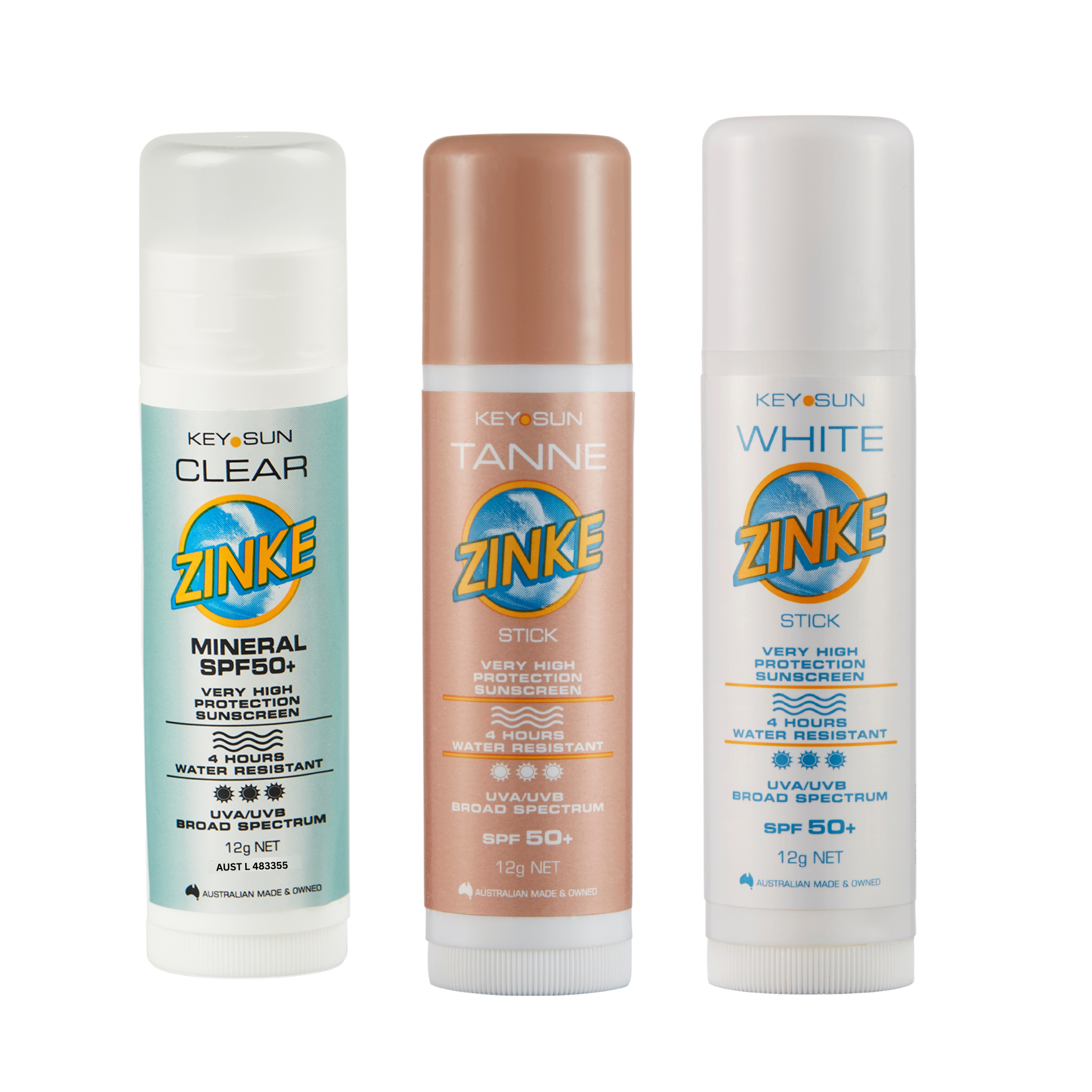 Key Sun Zinke Sticks 12g SPF 50+